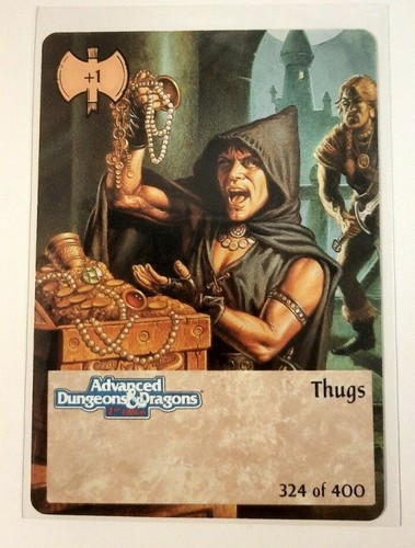 TSR Spellfire CCG 1st Ed. THUGS Card #324 of 400 AD&D Dungeons ...