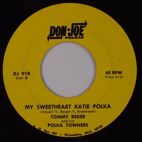 TOMMY REDER & POLKA TOWNERS: My Sweetheart Katie Polka DON-JOE Michigan ...