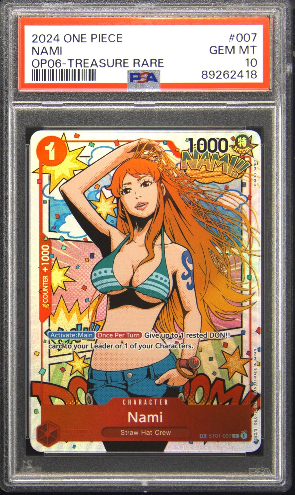 Nami 2024 Wings of the Captain #ST01-007 Treasure Rare PSA 10 Price Guide - Sports Card Investor