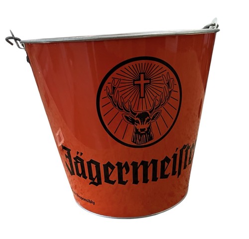 Jägermeister Metal Bucket Tub Ice Beer Cooler Bar Decor Orange Jager ...