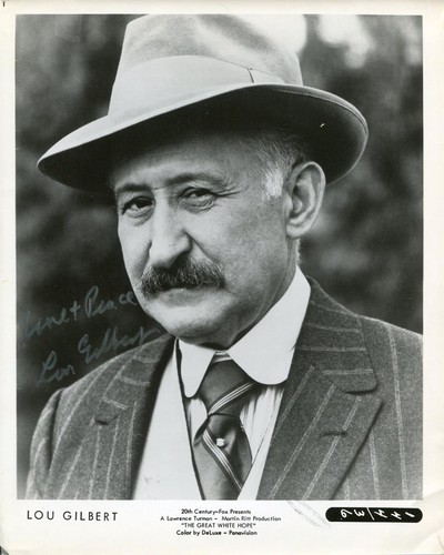 LOU GILBERT ACTOR IN THE GREAT WHITE HOPE & ROUTE 66 SIGNED PHOTO ...
