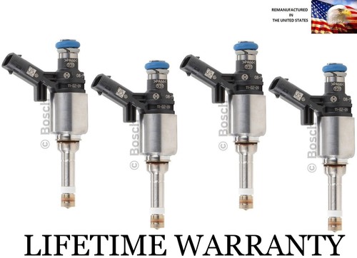 Genuine Bosch Set Of 4 Fuel Injector For Audi A4 A3 A5 VW T5 2.0L ...