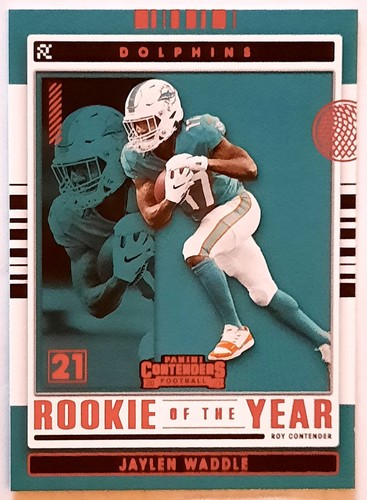 Jayden Waddle 2021 Panini Contenders Rookie of the Year #ROY-JWA Miami ...