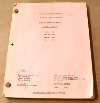 Original Movie Scripts for sale | eBay