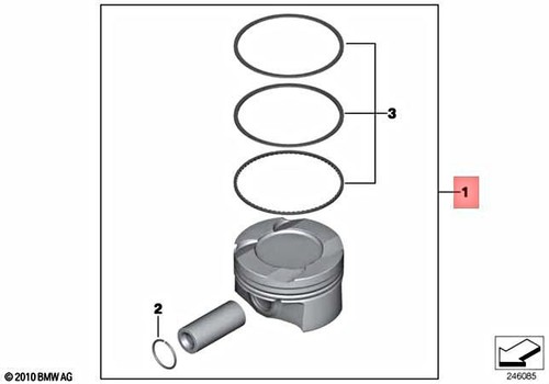 BMW 328 528 428 N20 Engine Motor Piston With Rod 11258606459 OEM for ...
