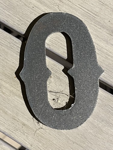 Cast Iron Western Number 0 Sign Rustic 4” tall Alphabet | eBay