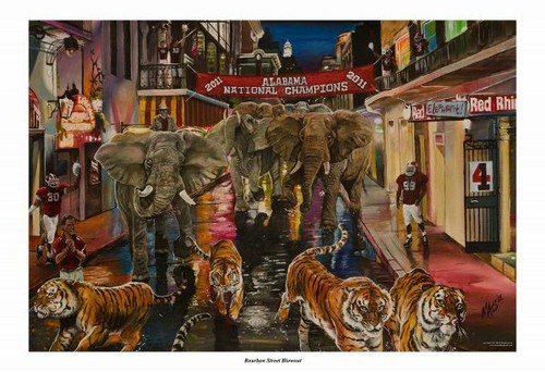 Alabama Crimson Tide Football Mark Sundermeyer "Bourbon Street Blowout ...