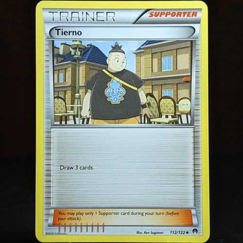 Tierno 112/122 LP Trainer XY BREAKPoint Pokemon Card Sugimori art w ...