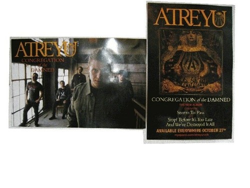 Atreyu Poster Promo Congregation Of The Damned | eBay Australia
