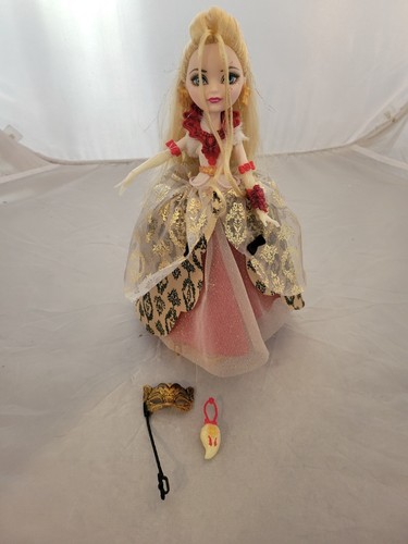 Ever After High THRONECOMING APPLEWHITE Doll with Stand Purse Mask | eBay