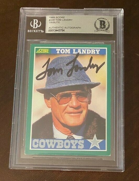 Tom Landry Autographed Memorabilia | Signed Photo, Jersey, Collectibles ...