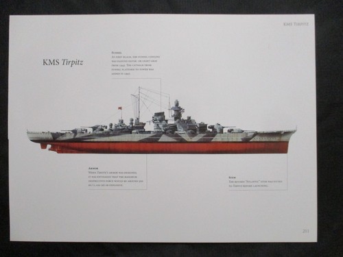 German Naval Battleship - KMS Tirpitz - SEE MY BISMARCK & YAMATO PRINTS ...