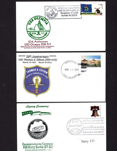 US Navy Covers, breaking a large collection, 3 covers, Free Shipping ...