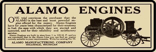 Alamo Gas Engines Metal Sign - 12" x 36" USA STEEL XL Size - 4 POUNDS ...