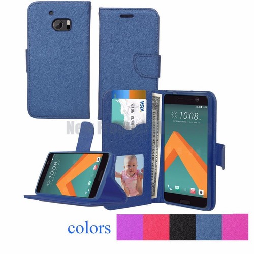 For HTC 10 M10 Leather Wallet w Stand Flip Card Slot Case | eBay