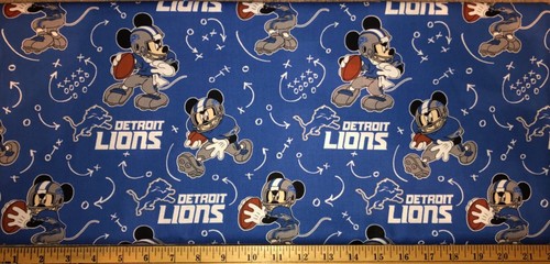 NEW NFL DETROIT LIONS COTTON Fabric 1/4yard=9inX44in DIY MASK ...