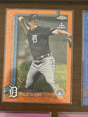 2025 Topps Pro Debut Carson Rucker Chrome Mini-Diamond Orange /25 🔥 | eBay