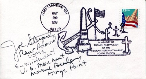 Major General Admiral Joseph D. Stewart US Merchant Marine USMC Signed ...