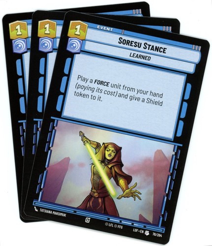 x3 Soresu Stance - 76/264 - Legends of the Force - Star Wars Unlimited ...