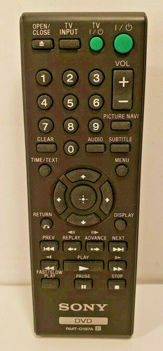 SONY Remote RMT-D197A For Sony DVD Player DVP-SR510, DVP-SR210 FREE ...
