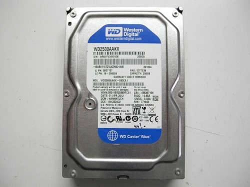 Wd Caviar Blue 250Gb Wd2500aakx-083Ca1 2061-771640-S13 Ac Hard Disk 3,5 ...