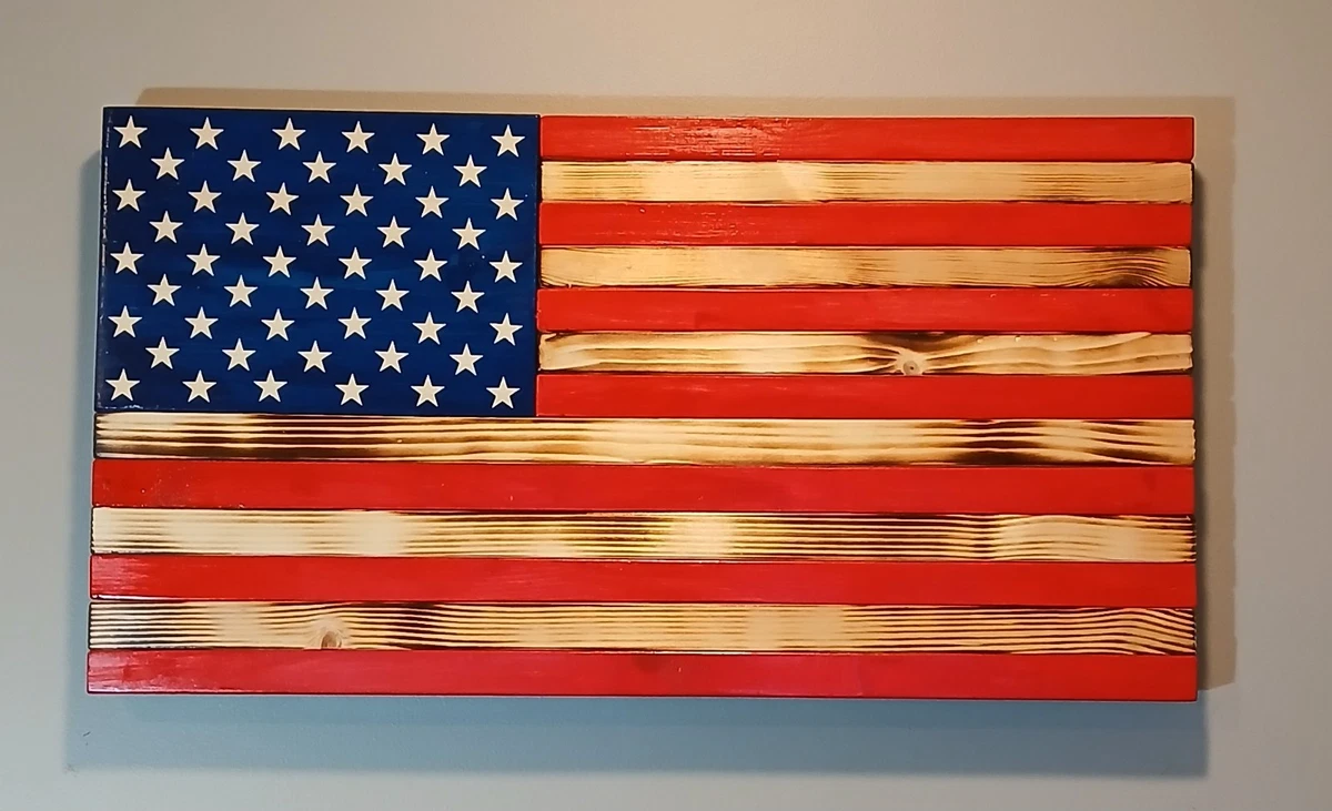 American Flag Wooden Plaques