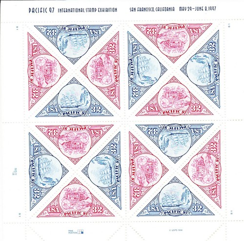 Pacific 97 Triangle 32 Cents Stamps 3130-31 MNH Sheet | eBay