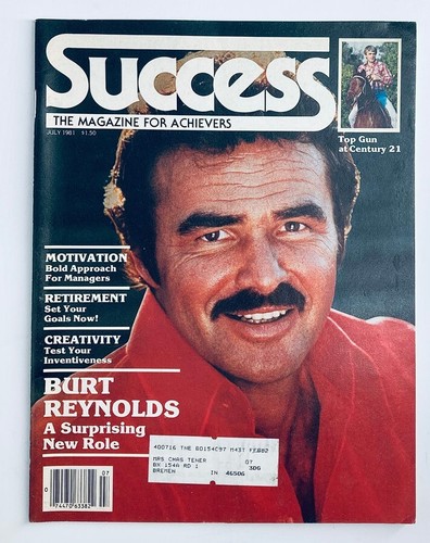 VTG Success Magazine July 1981 Burt Reynolds A Surprising New Role | eBay