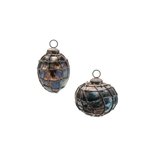 Distressed Mercury Glass Ornament (Set of 12) | eBay