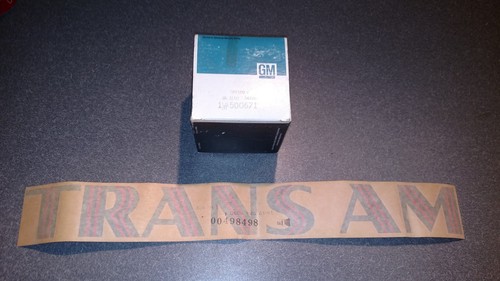 GM 1975 – 1978 Pontiac Trans Am Rear Spoiler Decal Charcoal NOS Part ...