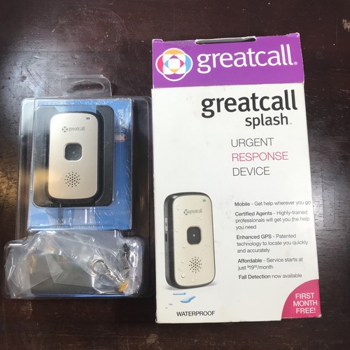 GreatCall Splash Waterproof Medical Alert Device 5 Star Silver for sale ...