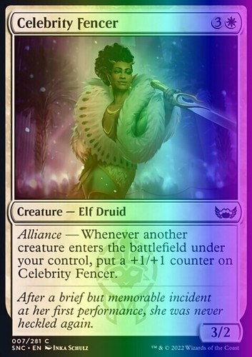 MTG Magic the Gathering Celebrity Fencer (7/547) Streets of New Capenna ...