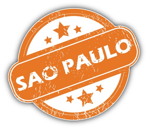 Sao Paulo Grunge Rubber Travel Stamp Car Bumper Sticker Decal | eBay