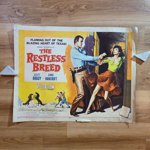 The Restless Breed (1957) Original 1/2 Sheet Movie Poster 22x28" Scott ...