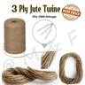 10m-900m 3 Ply Natural Brown Soft Jute Twine Sisal String Rustic Cord ...
