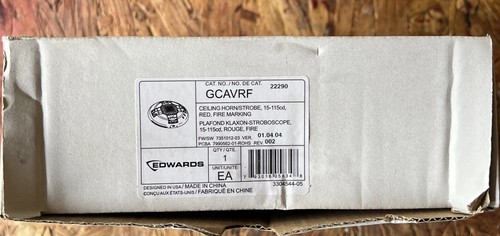 Edwards GCAVRF ceiling horn/strobe red edwards | eBay