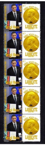 Barack Obama Nobel Peace Prize Strip Of 10 Stamps 1 | eBay