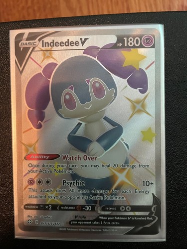Pokémon TCG Indeedee V Shining Fates SV114/SV122 Holo Shiny Holo Rare ...