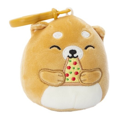 Original Squishmallow *ANGIE the SHIBA INU WPIZZA 3.5" MINI PLUSH CLIP ...