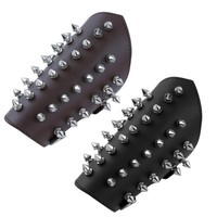 Thrash Metal Spike Gauntlet Genuine Leather Bracer 49 Spike Punk Gothic ...