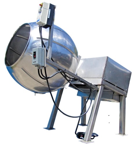 Stainless Chocolate Candy Coating Panner Panning Machine With Ribs VFD ...