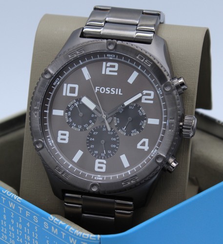 Fossil Brox Multifunction Gray Smoke Chronograph BQ2533 Mens Watch | eBay