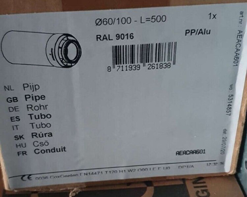 Connex coxdens Cox Geelen veissmann flue 60/100 60/100mm flue pipe ...