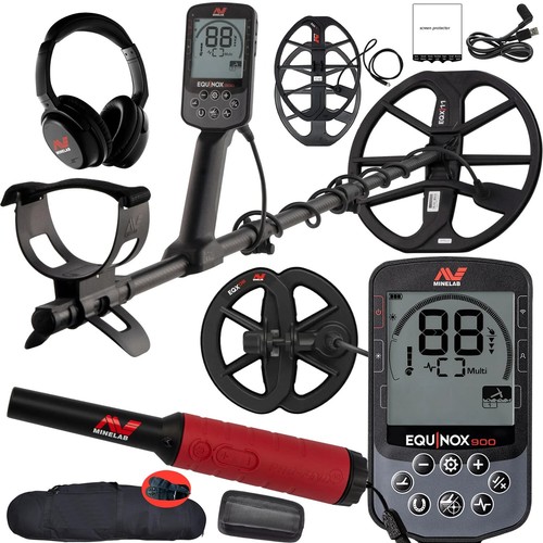 3 COIL PKG - Minelab EQUINOX 900 Multi-IQ Metal Detector, ProFind 40 ...
