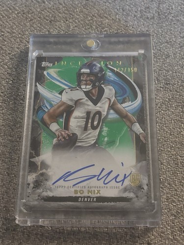 2024 Topps Inception - Rookie Autographs Bo Nix #RA-BN (AU, RC) Green ...