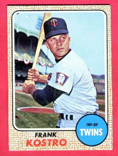 GREAT CENTERING! 1968 TOPPS BASEBALL FRANK KOSTRO #44 | eBay