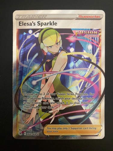 POKEMON TCG ELESA’S SPARKLE 260/264 SWSH FUSION STRIKE FULL ART ULTRA ...