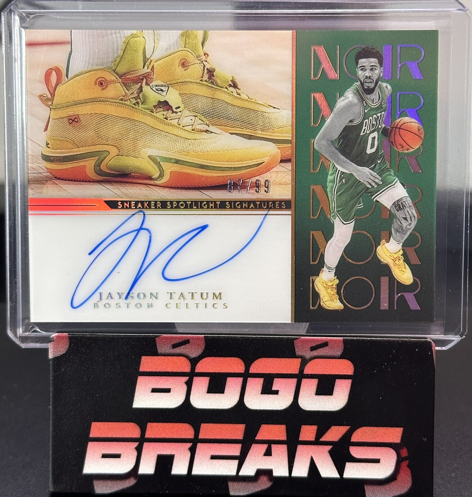 Jayson Tatum 2022 Noir #SSS-JAY Sneaker Spotlight Signatures /99 Price ...