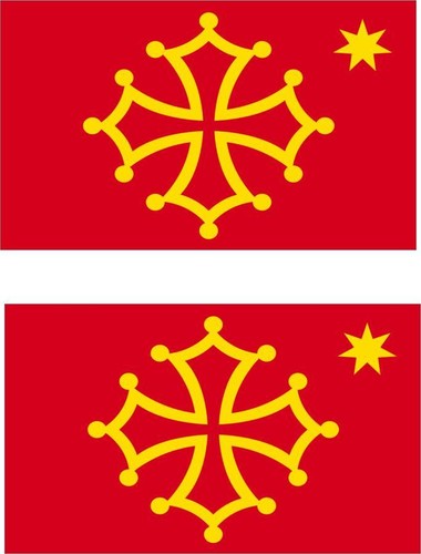 2x Sticker Car Vinyl Midi Pyrene Flag Occitan Cross Occitane | eBay