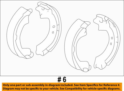 04495-33030 Toyota Shoe kit, rear brake 0449533030, New Genuine OEM ...